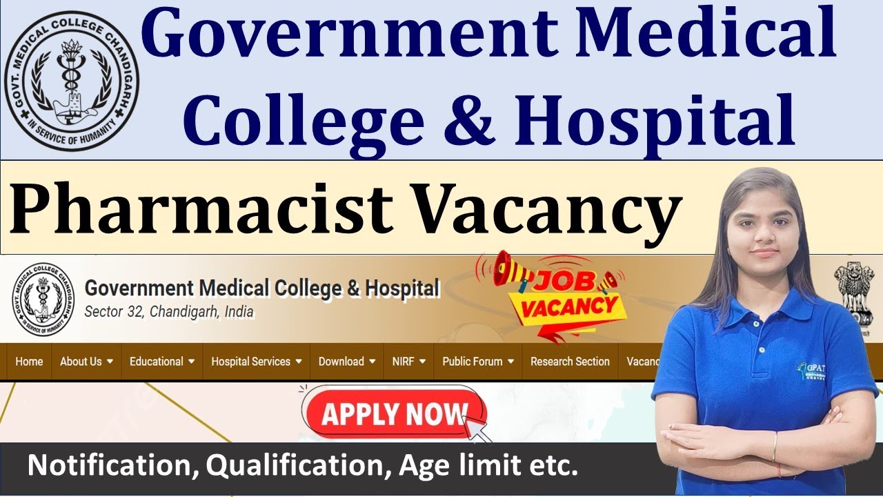 Pharmacist Vacancy at Goverment Medical College & Hospital| Pharmacist ...