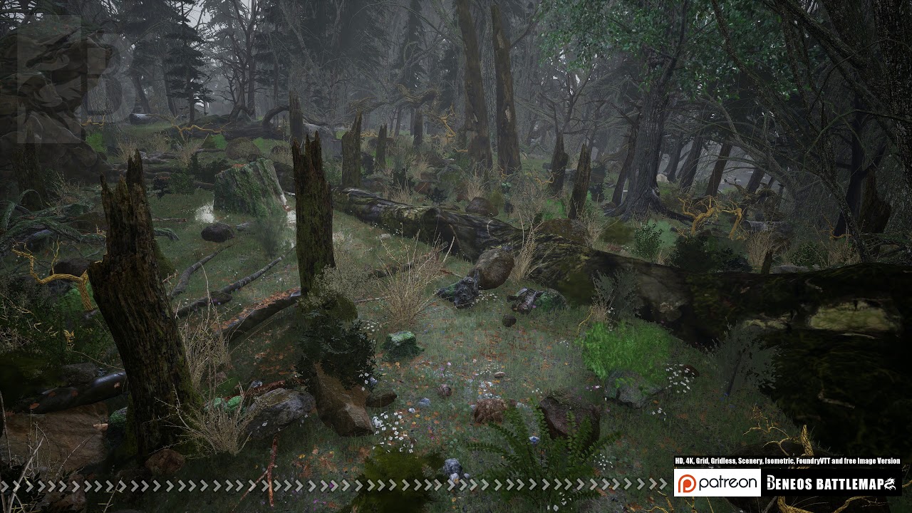 Beneos Battlemaps: Curse of Strahd - Svalich Woods 2 Scenery [Animated ...