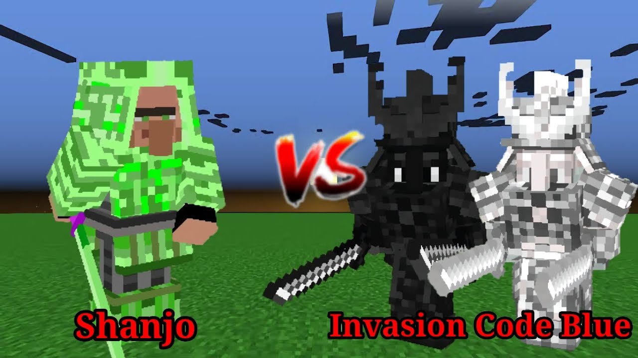 Shanjo vs Invasion Code Blue | Minecraft Mob Battle - YouTube
