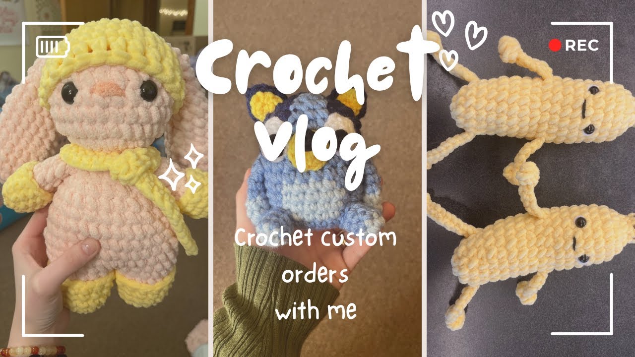 Crochet with me, Crochet vlog, week of custom orders pt 1🧶 ️ - YouTube