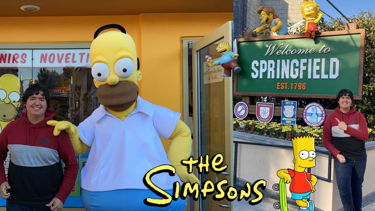 🤩 ¡Springfield en La vida Real! / Los Simpson / Universal Studios 🤩 ...