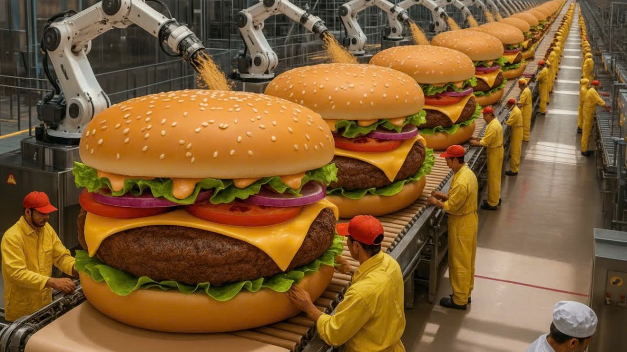 Inside a Modern Hamburger Factory How Bread Is Made in the World's ...