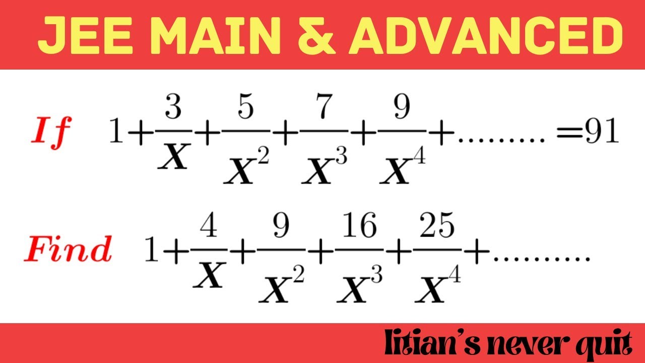 One of the finest questions from Sequence and series. | JEE MAIN ...