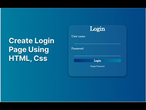 login page html | Css - YouTube