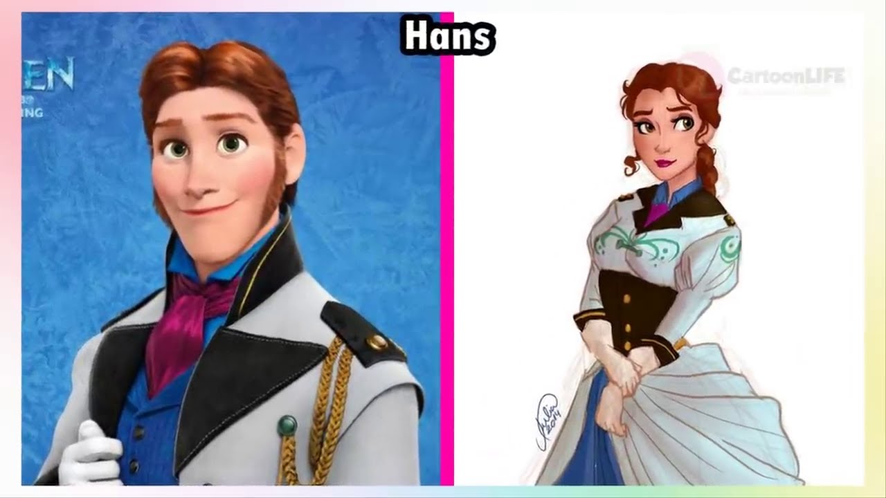 Frozen Characters Gender Swap Version - YouTube