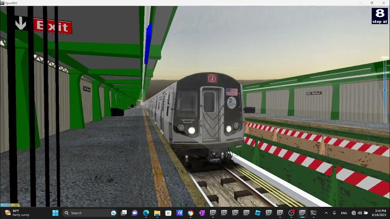 Openbve New 3d 2022 R160A Alstom J Train Arriving & Departing at 121st Street - YouTube
