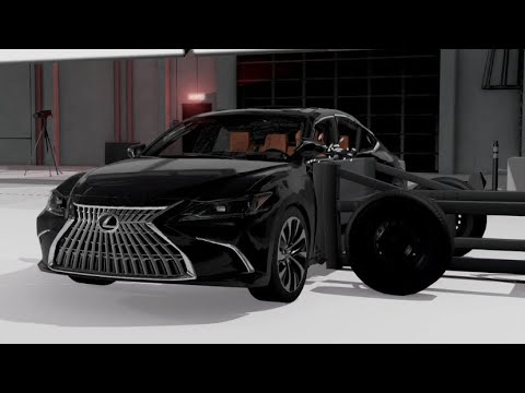 2023 Lexus ES350 side BIHS crash test - YouTube
