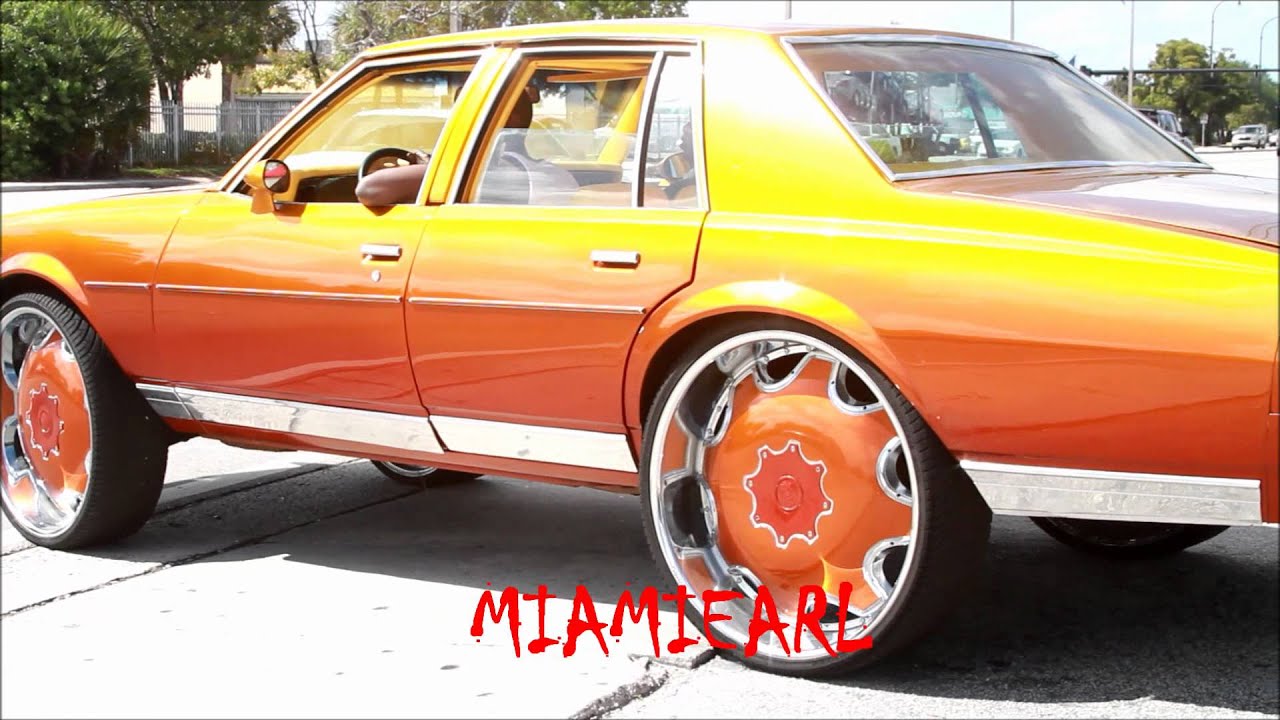 Candy Gold Box Chevy on 28" Kurv's - YouTube