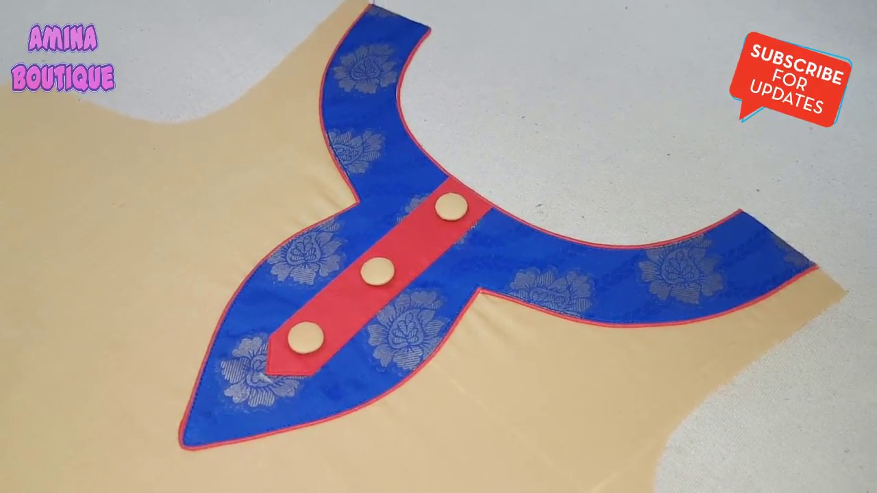 Boat Neck Designs With Piping Cutting and Stitching - YouTube