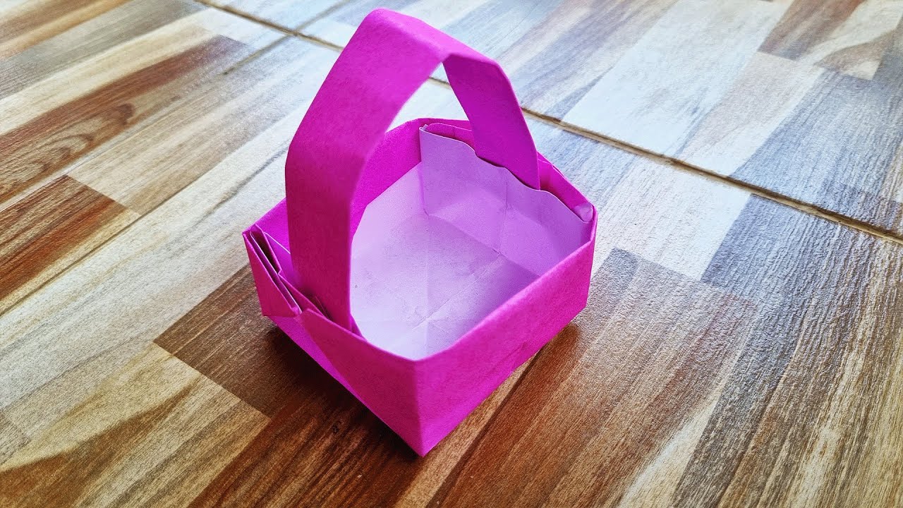 Origami Picnic Basket Easy Step by Step - YouTube