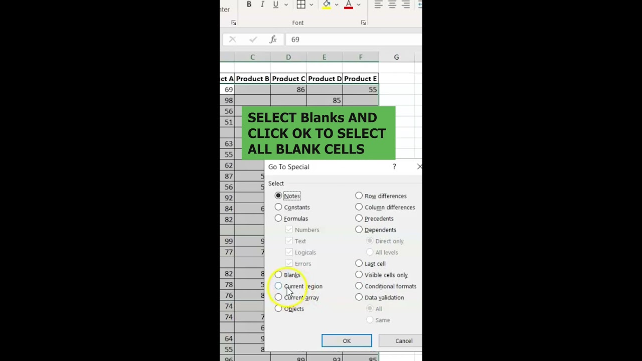 How To Fill Blank Cells In Excel With 0 YouTube How To Fill Blank Cells In Excel With 0 YouTube
