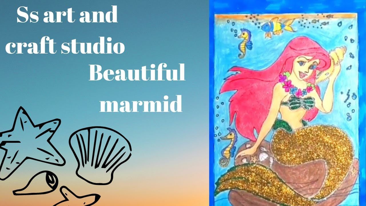 Beautiful marmid sketch by ss art & craft studio - YouTube
