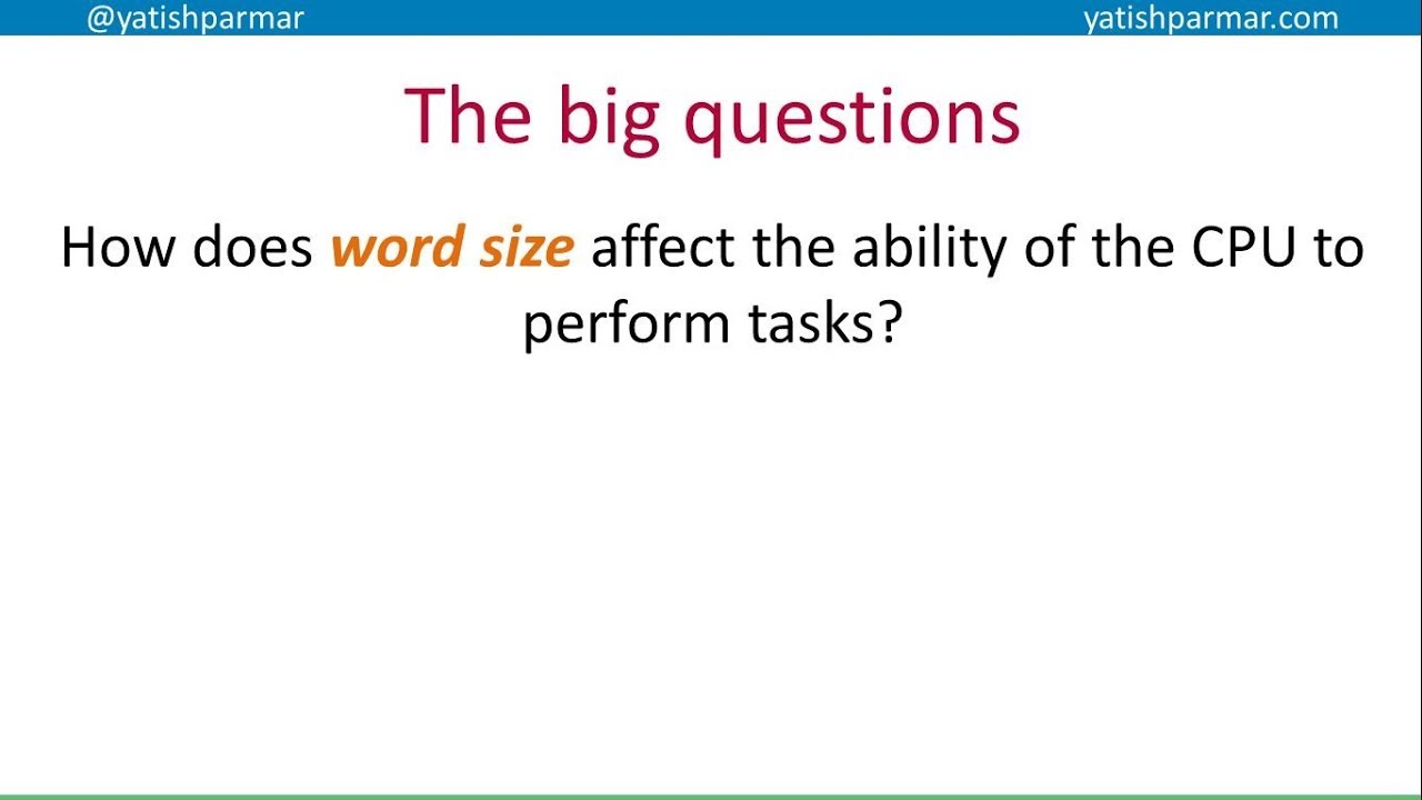 Word size and Bus Widths - A Level Computer Science - YouTube