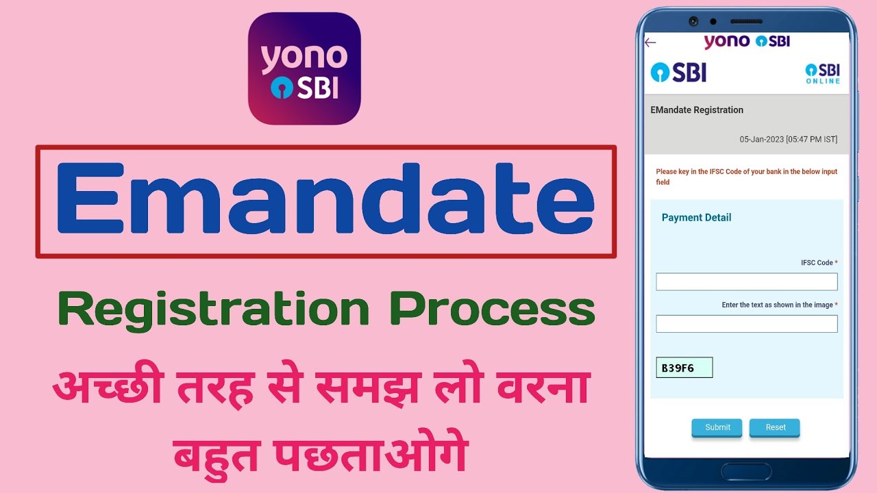 Emandate Registration In Yono Sbi | Emandate Registration Kya Hai ...