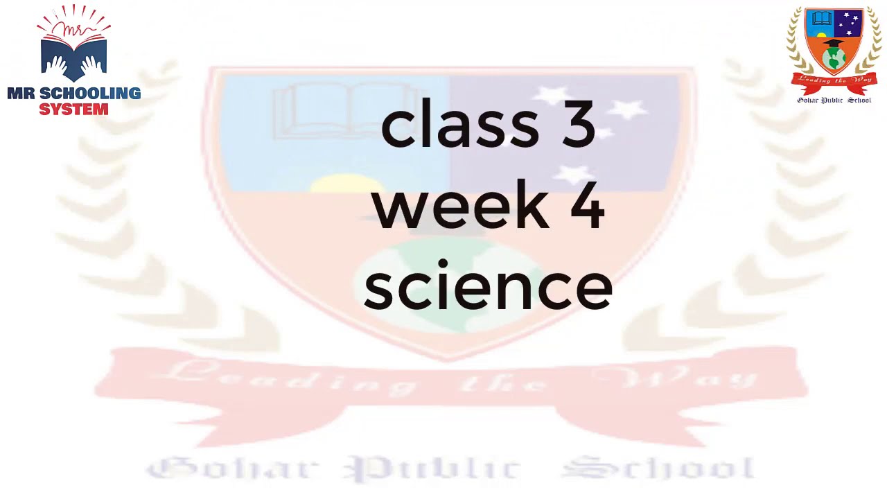 Science Class 3 week 4 - YouTube