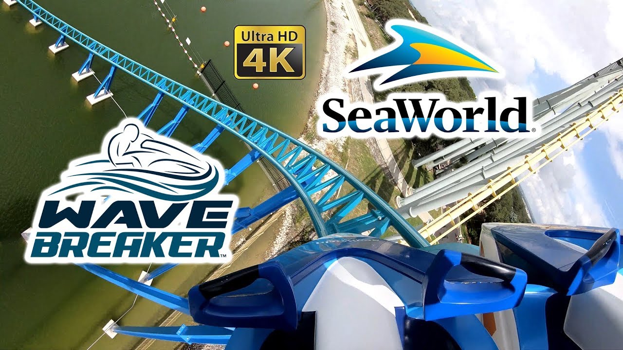 2018 SeaWorld San Antonio Wave Breaker The Rescue Coaster On Ride Front ...