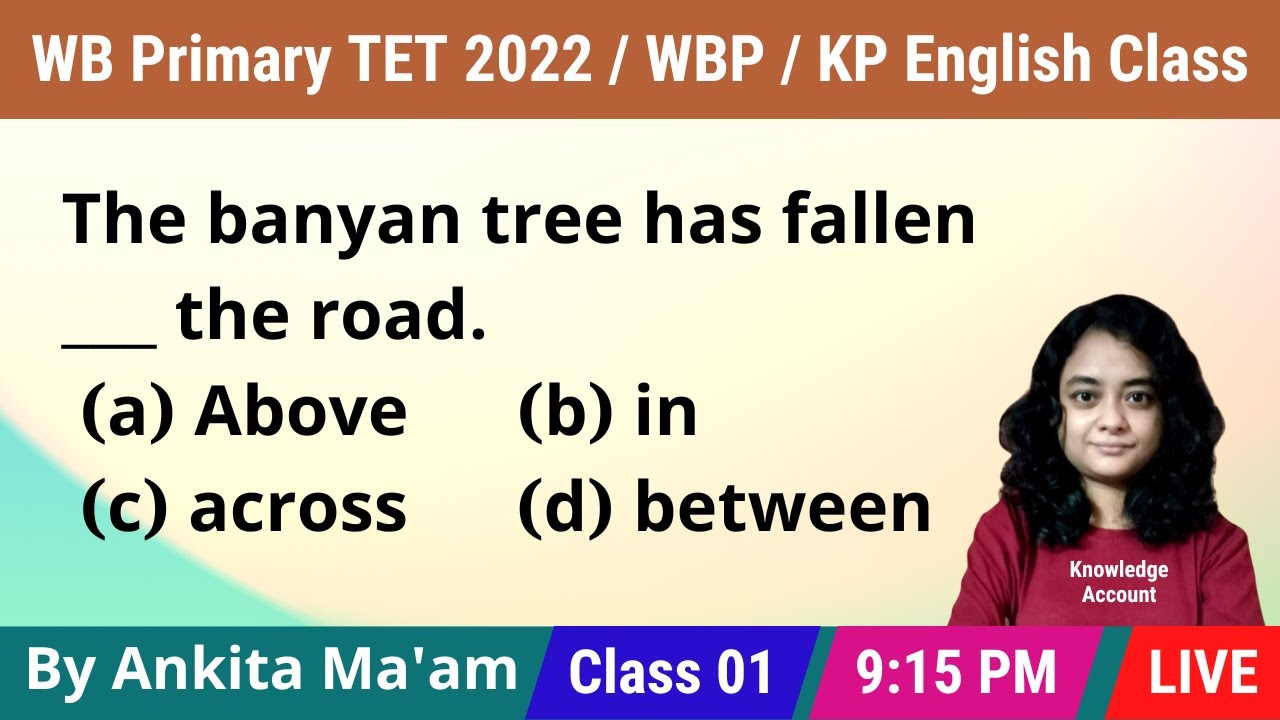 WB Primary TET 2022 | WBP / KP English Class | knowledge Account ...