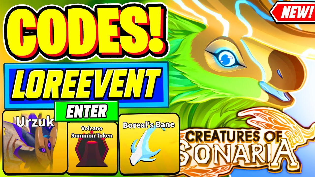 ⚠️New⚠️ ALL WORKING LORE EVENT CODES For Creatures Of Sonaria -Roblox ...
