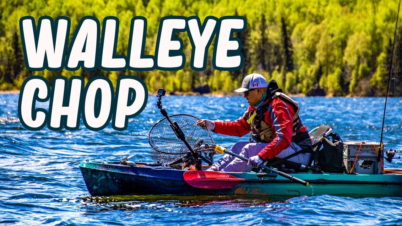 Fishing in extreme walleye chop - YouTube