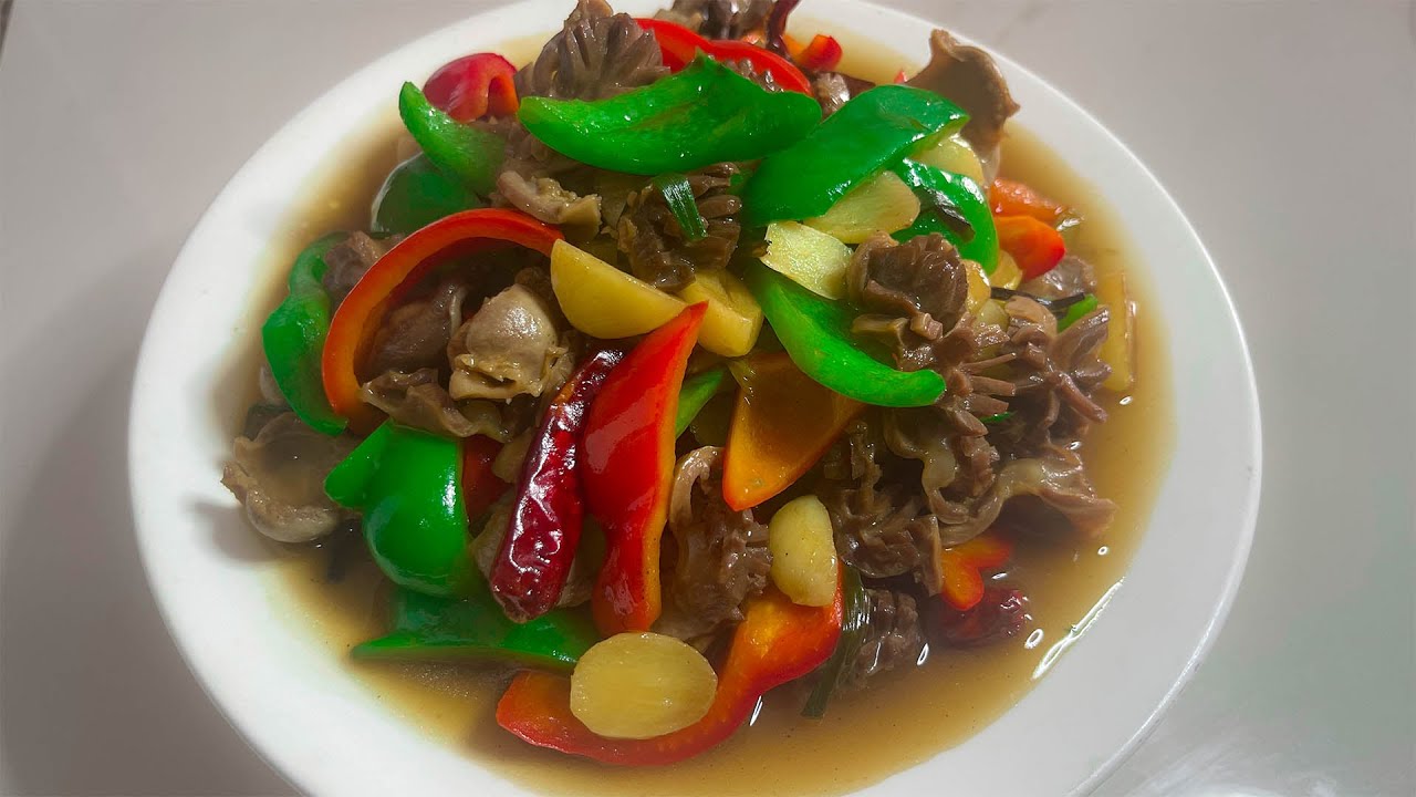 How to fry chicken offal with Hawaiian peppers - YouTube