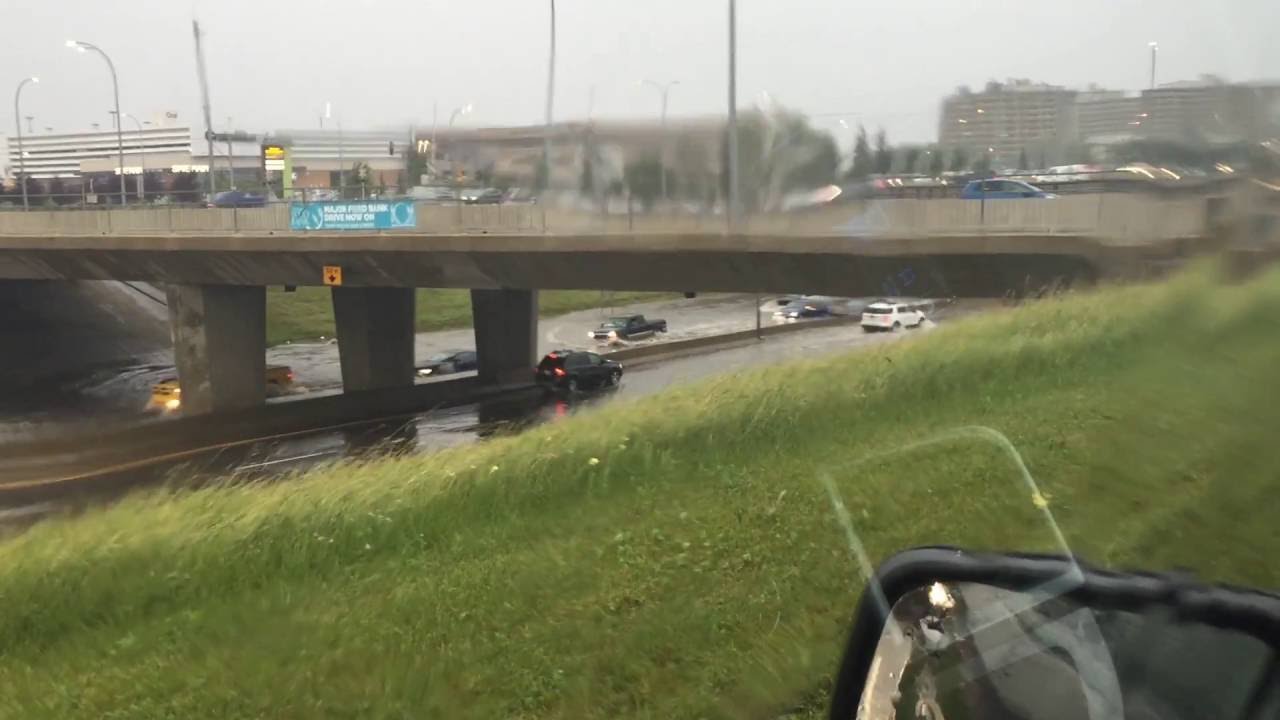 Flooding on Whitemud Drive Edmonton - July 30, 2016 - YouTube