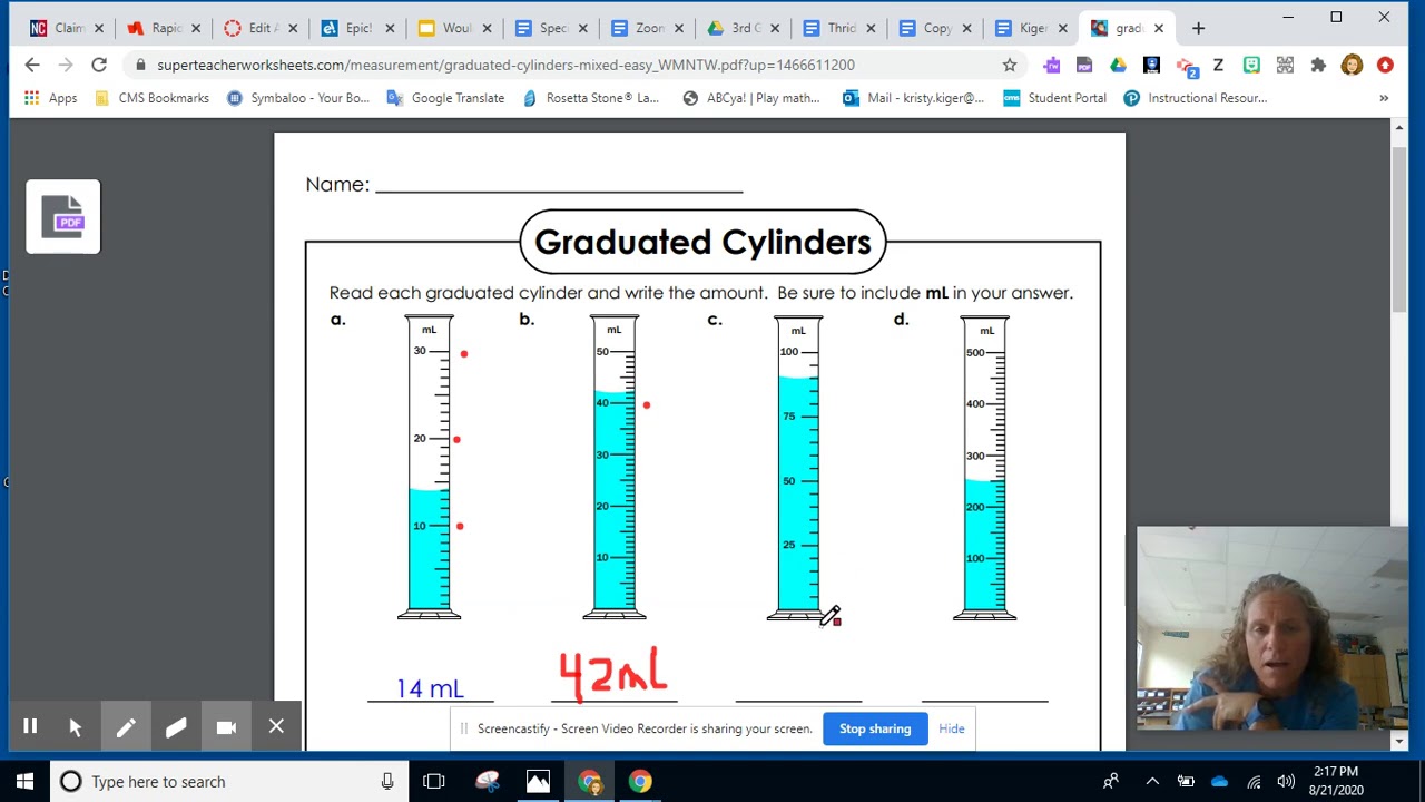 Graduated Cylinders 2nd grade - YouTube