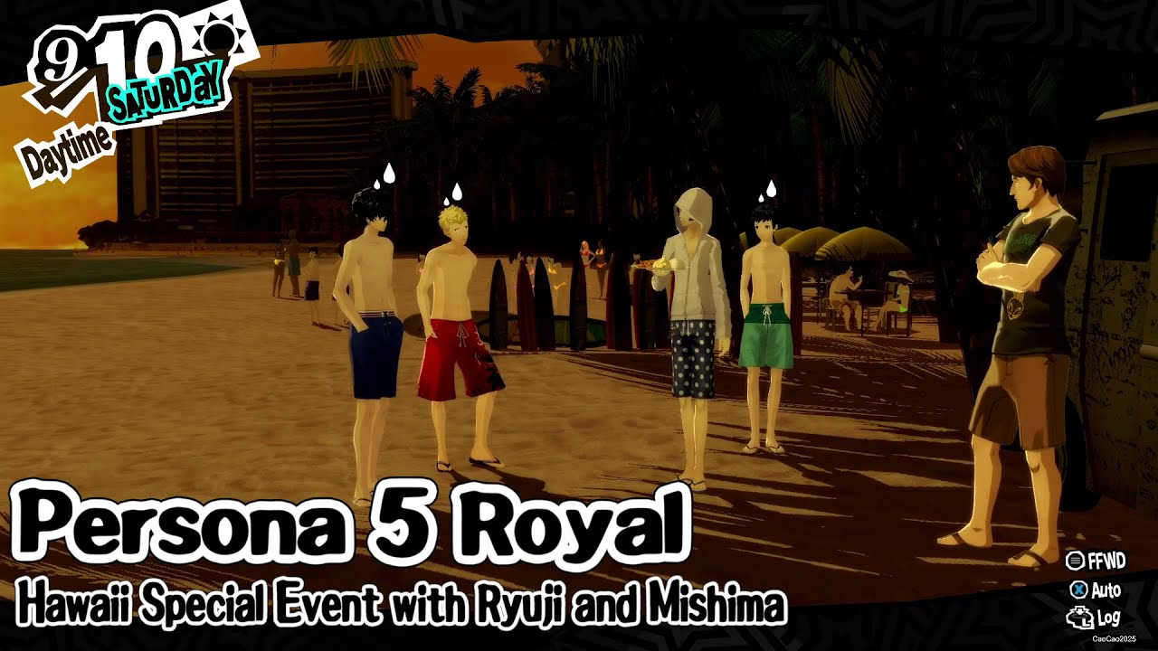 Persona 5 Royal Hawaii Special Event with Ryuji and Mishima - YouTube