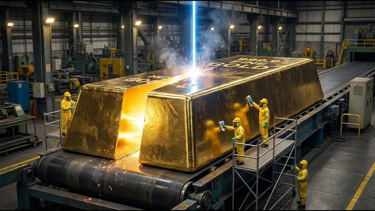 Amazing Gold Bar Manufacturing Process inside Factory - YouTube