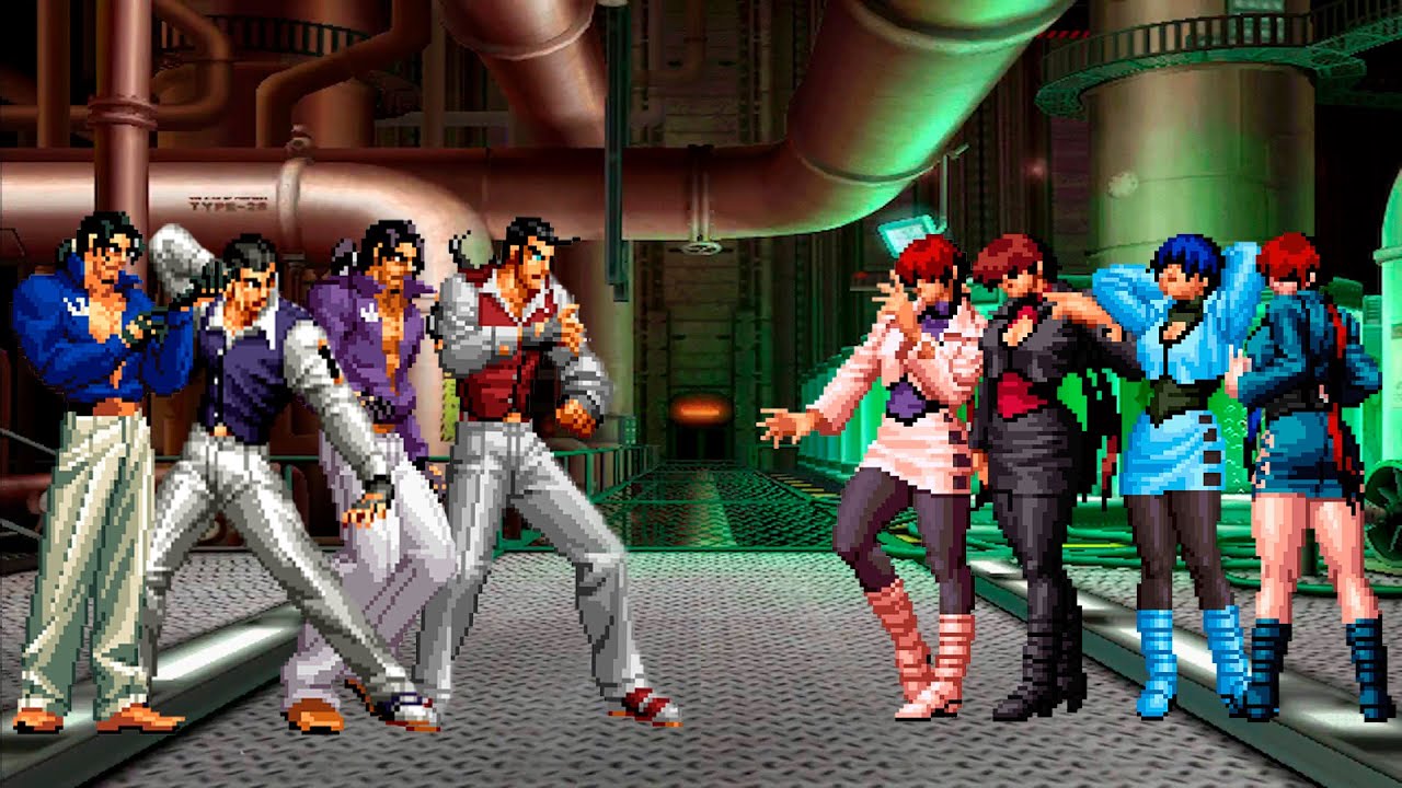 [KOF Mugen] Robert Garcia Team vs Shermie Team - YouTube