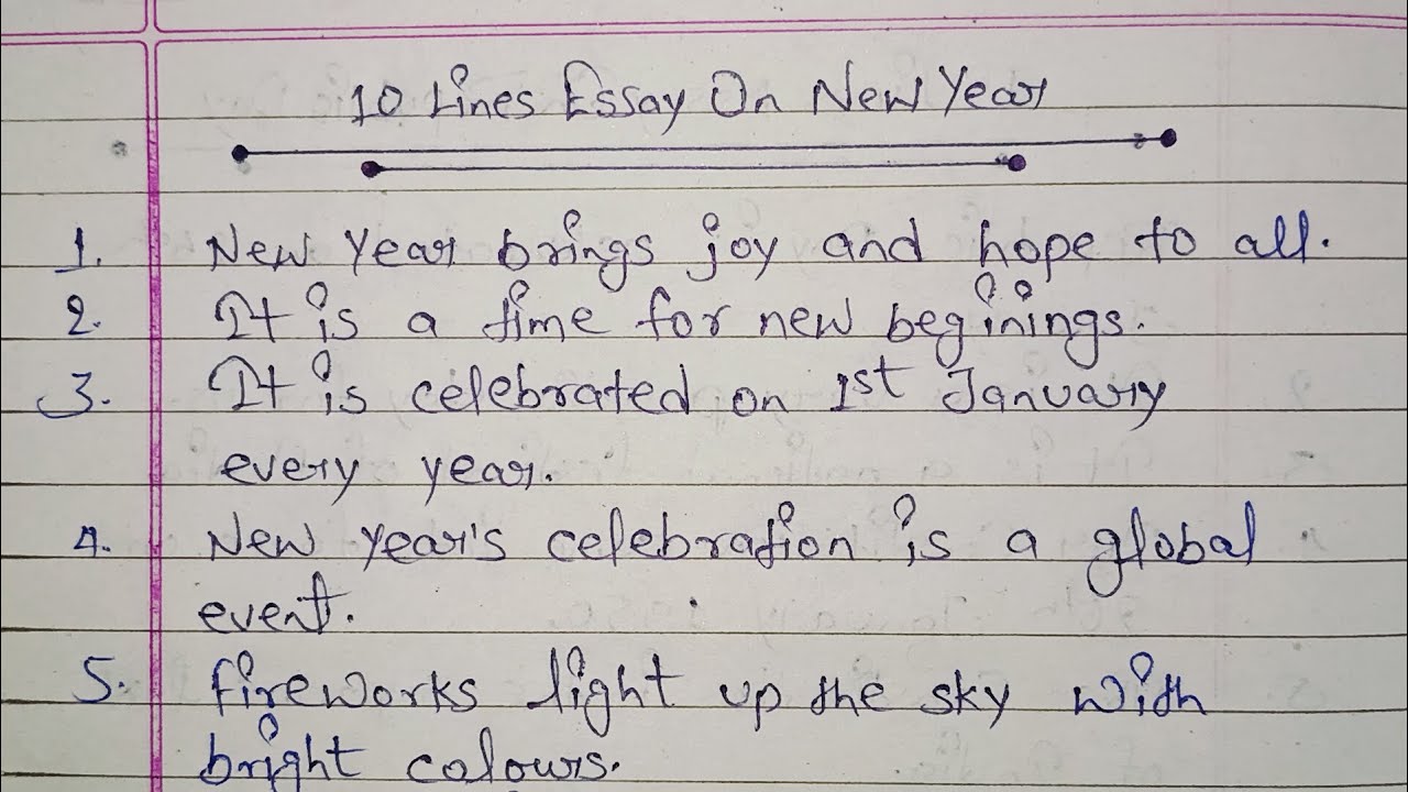 New Year Essay in English | 10 Lines On New Year in English | Essay On ...