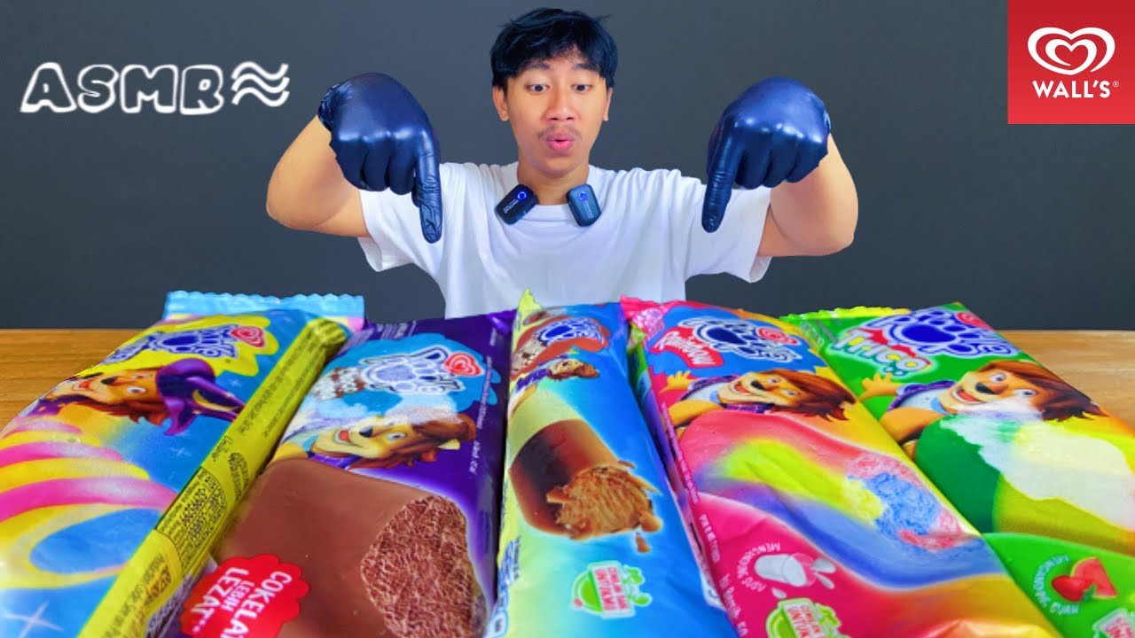 SEGER BANGET🥶|| ASMR ICE CREAM WALLS PADDLE POP TWISTER, RAINBOW, CHOCO ...