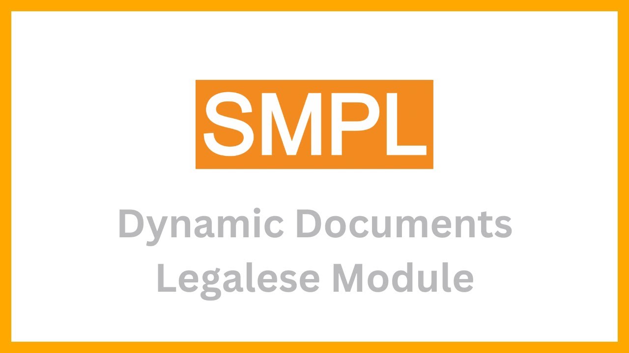 Dynamic Documents Legalese Module - YouTube