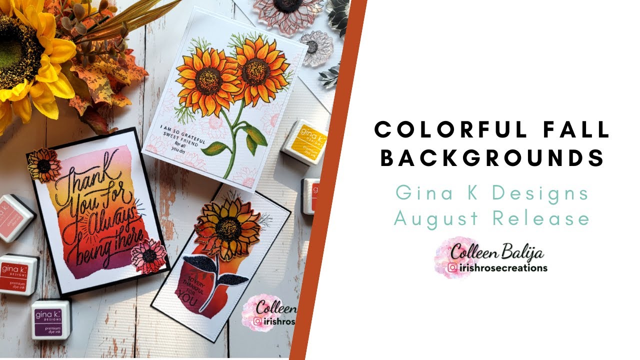 Colorful Fall Backgrounds - Gina K Designs August Release - YouTube