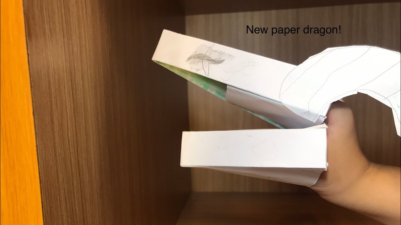 I made a paper dragon puppet (Gender: Female -Name: Georgy) - YouTube