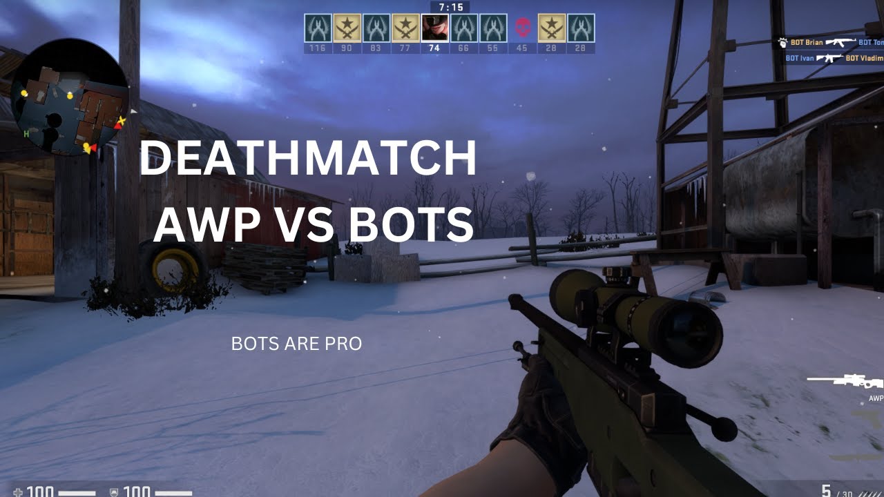 Deathmatch Awp vs bots #csgo #gameplay #video - YouTube