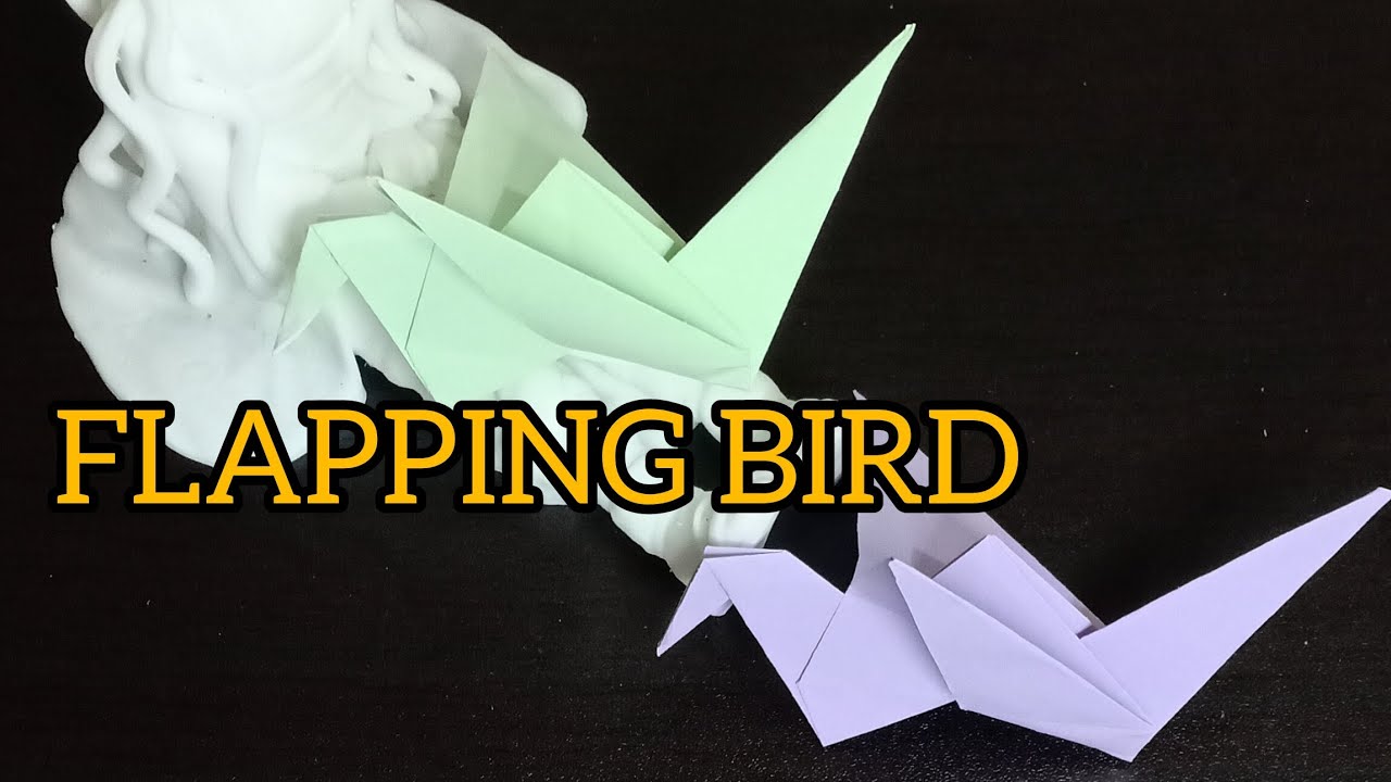 FLAPPING BIRD Easy Origami Tutorial | How to make FLAPPING BIRD paper ...