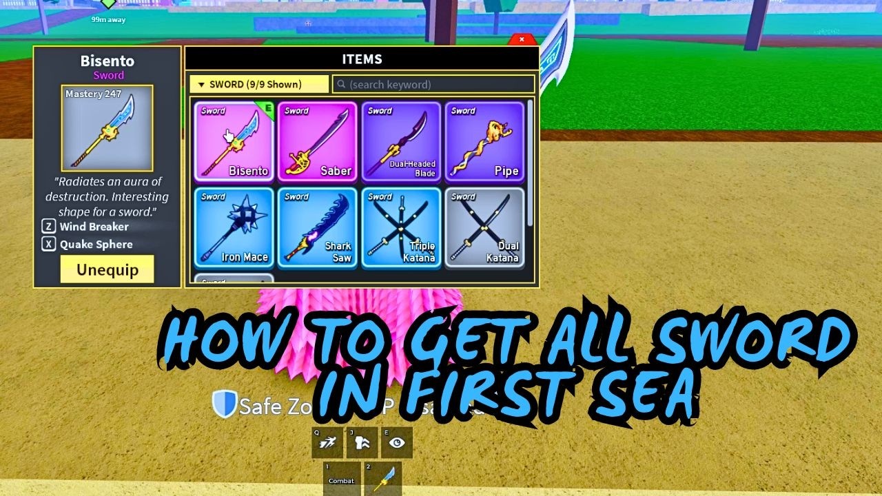 How to Get ALL SWORD in FIRST SEA Blox Fruit - YouTube
