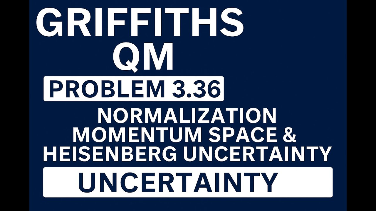 Griffiths QM Problem 3.36 | Normalization, Momentum Space & Heisenberg ...