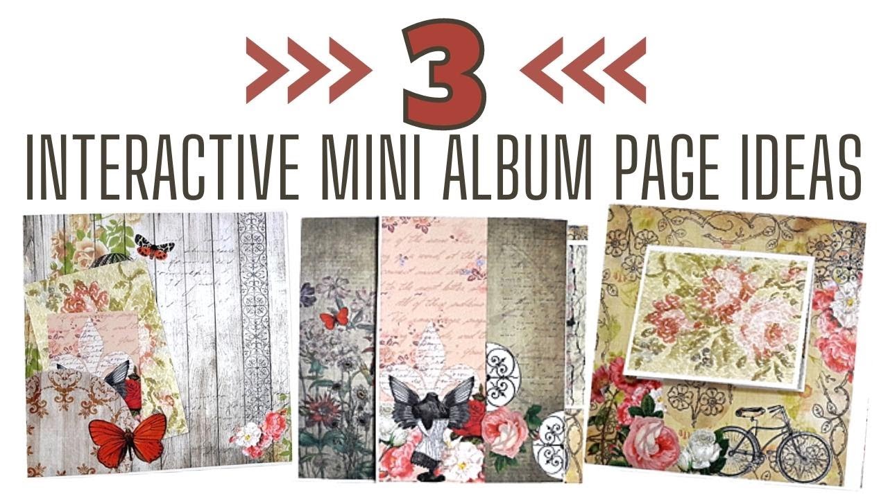 3 Interactive Mini Album Page Ideas - YouTube