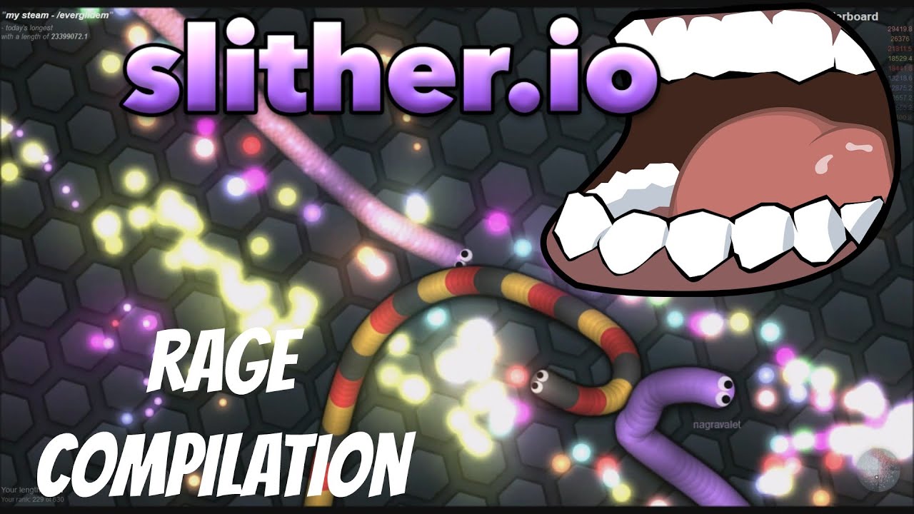SLITHER.IO EPIC RAGE COMPILATION!!| Trepane - YouTube