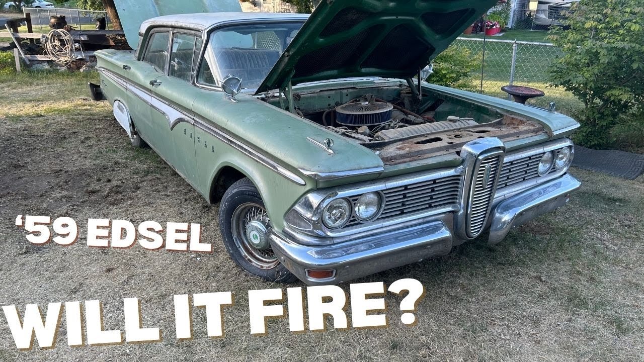 1959 EDSEL RANGER SITTING FOR YEARS! WILL IT FIRE? - YouTube