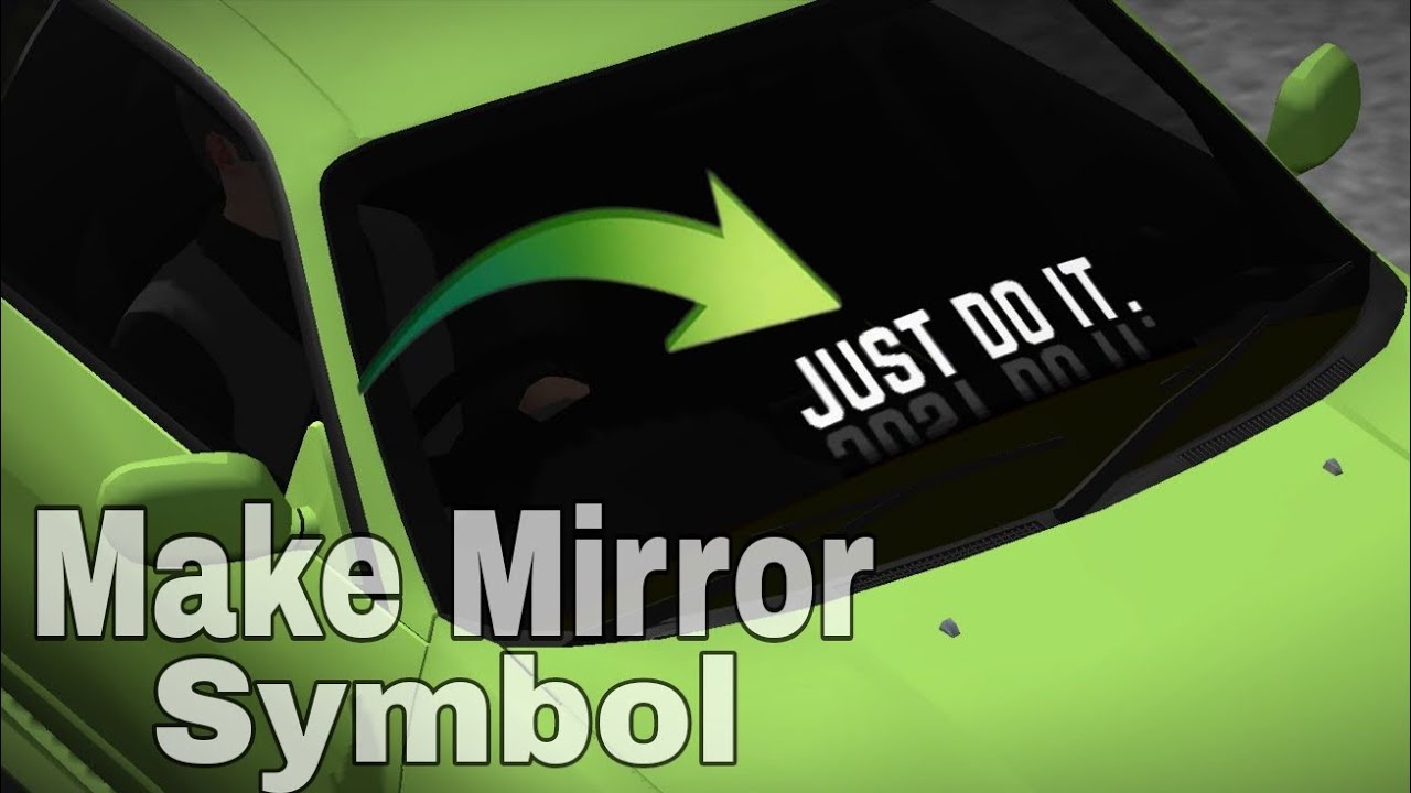 How To Make Mirror Symbol Easy Tutorial in Car Parking Multiplayer ...