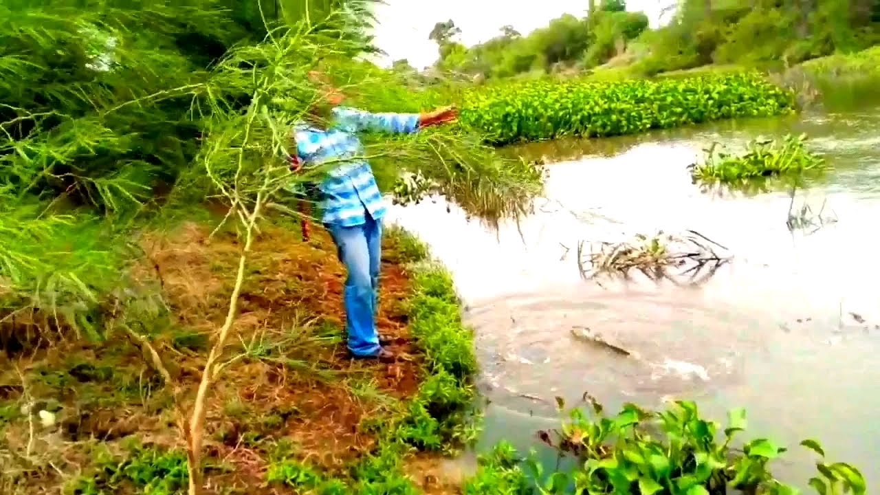 fishing with unique fishing rod - YouTube