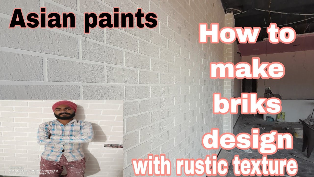 Wall painting briks design for apex createx(Asian paint) wall painting ...