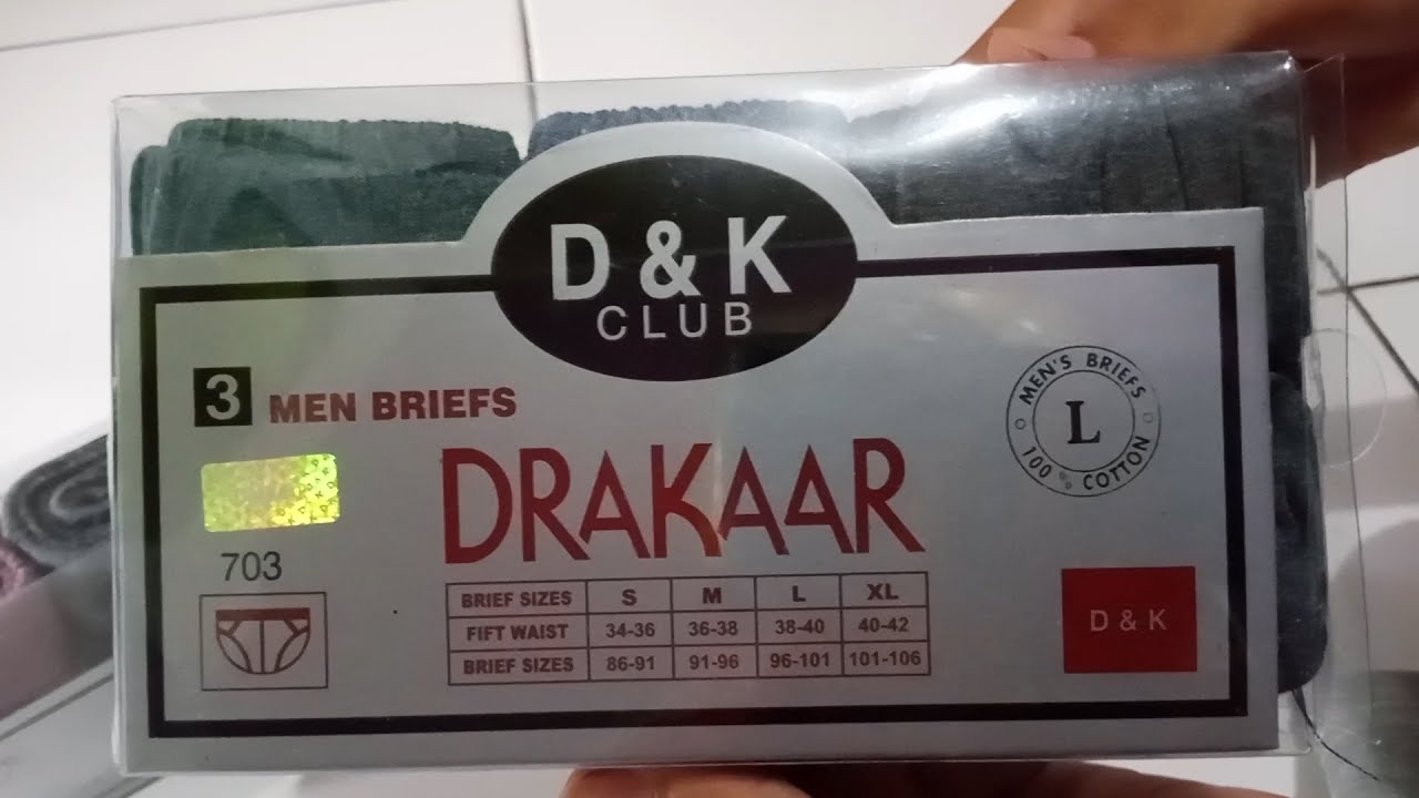 DRAKAAR / Celana dalam pria / Drakaar 703 / 1 kotak isi 3pcs - YouTube