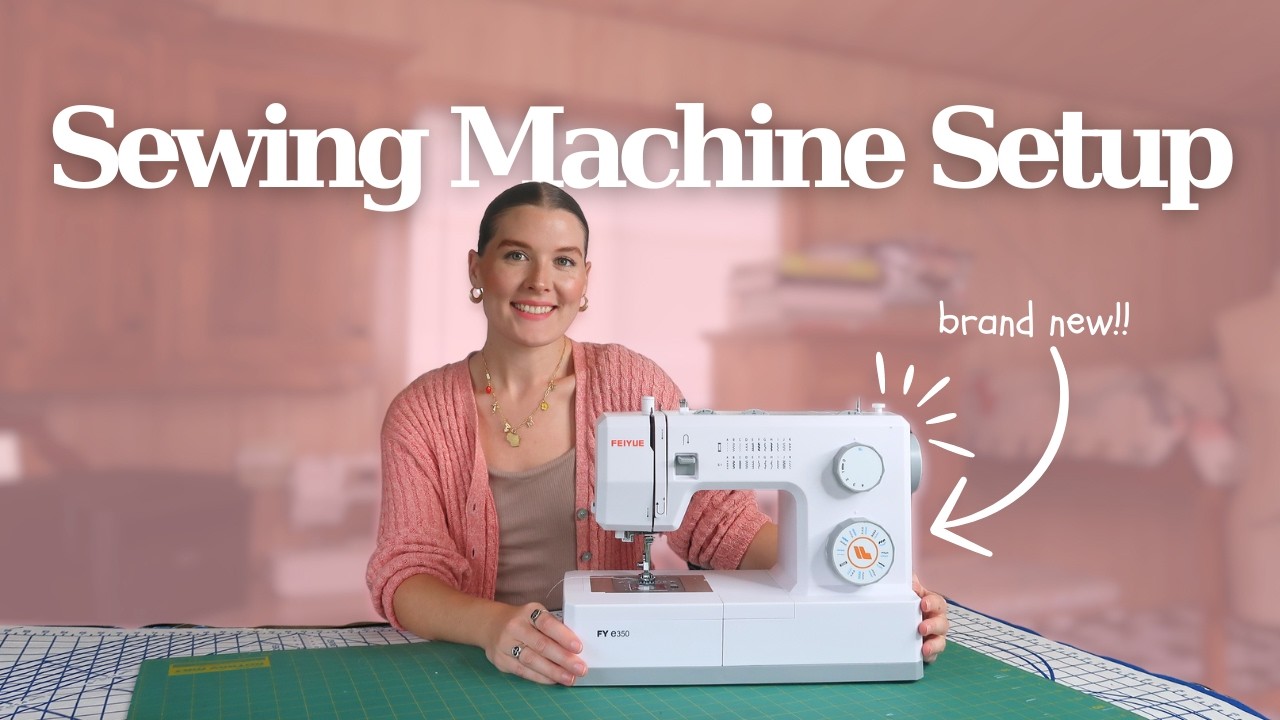 How To Set Up A New Sewing Machine | Easy Beginner Sewing | FEIYUE Sewing Machine Review - YouTube
