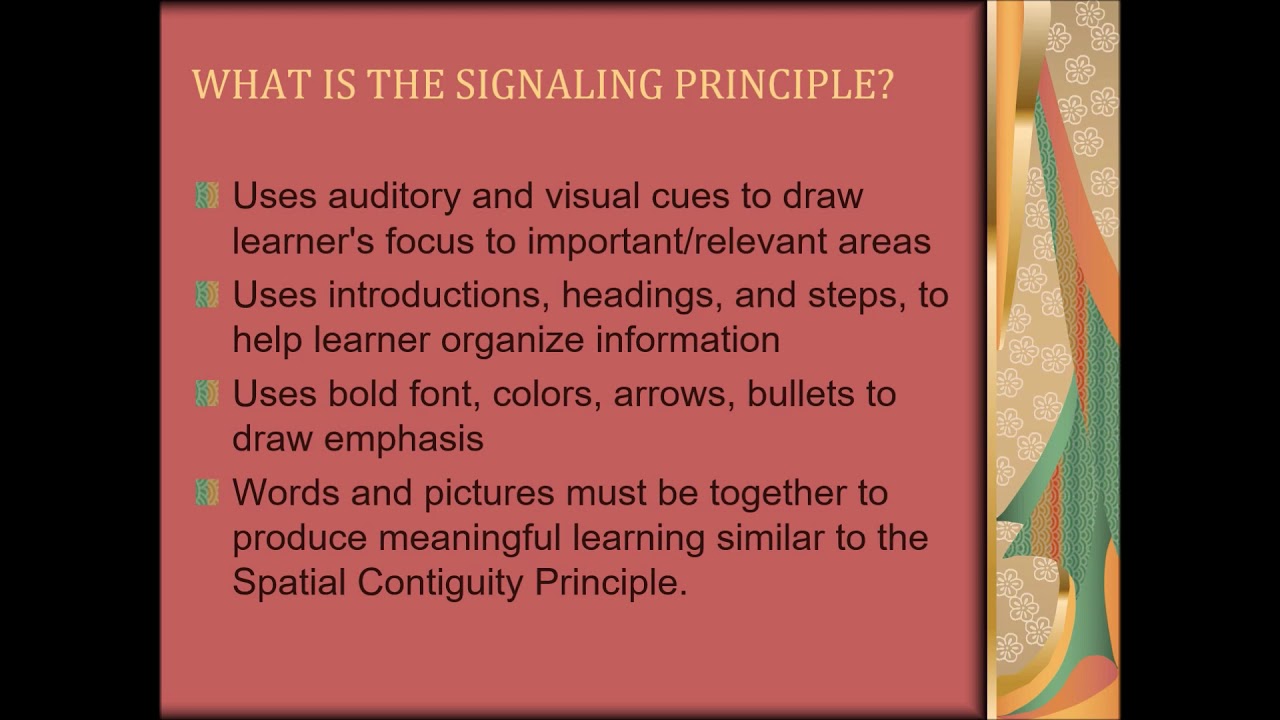 Mayer's Signaling Principle - YouTube