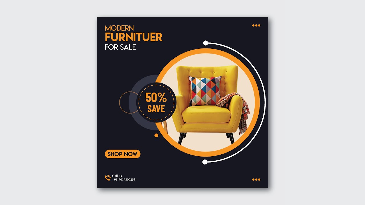 Adobe illustrator Lecture=29 || Social Media Post Design in illustrator ...