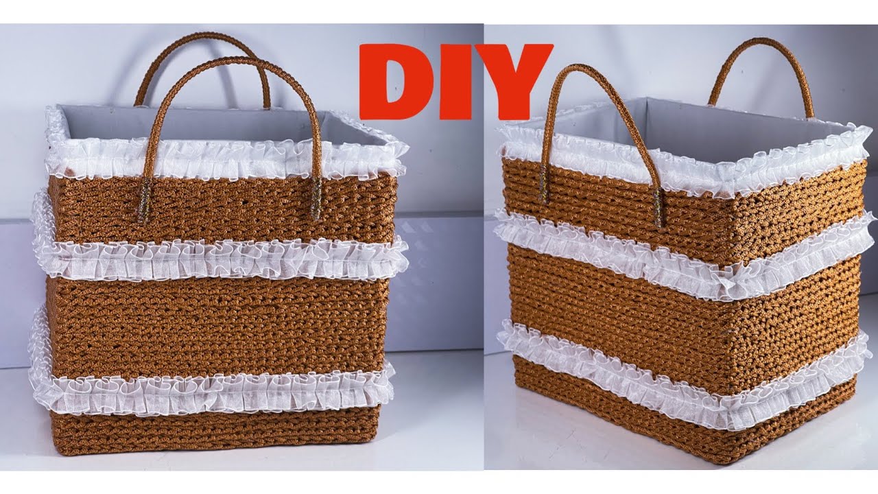How to make a basket for storage at home #diy #video #craft - YouTube