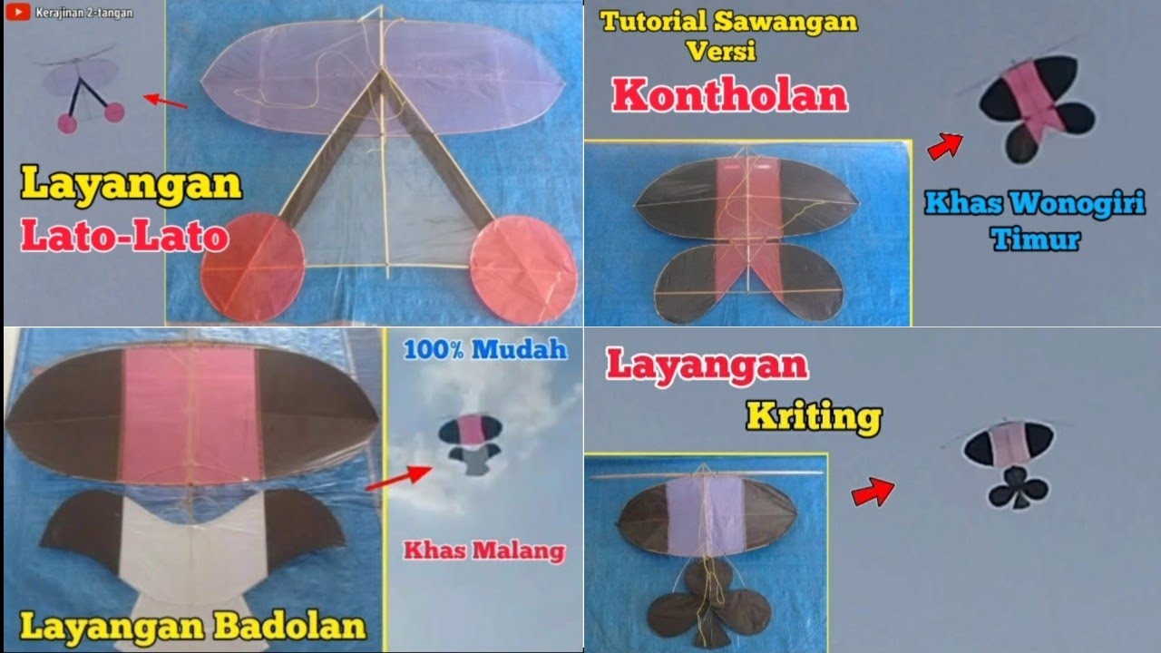 4 Cara Membuat Layangan Untuk Awal Musim Tahun 2024 || 4 Ways to Make a ...